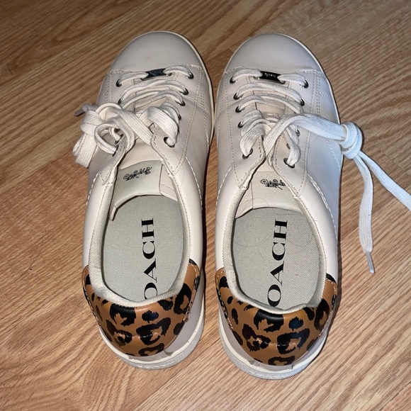 Coach | Shoes | Coach Leopard Cheetah Print Leather Sneakers | Poshmark